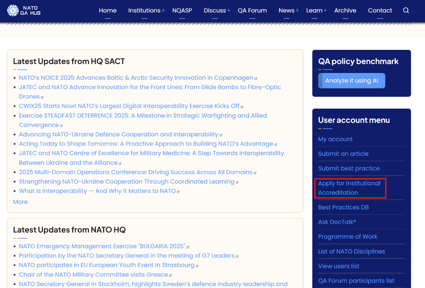 New Capability: Submit, Track, and Manage Institutional Accreditation seamlessly via the QA Hub ...